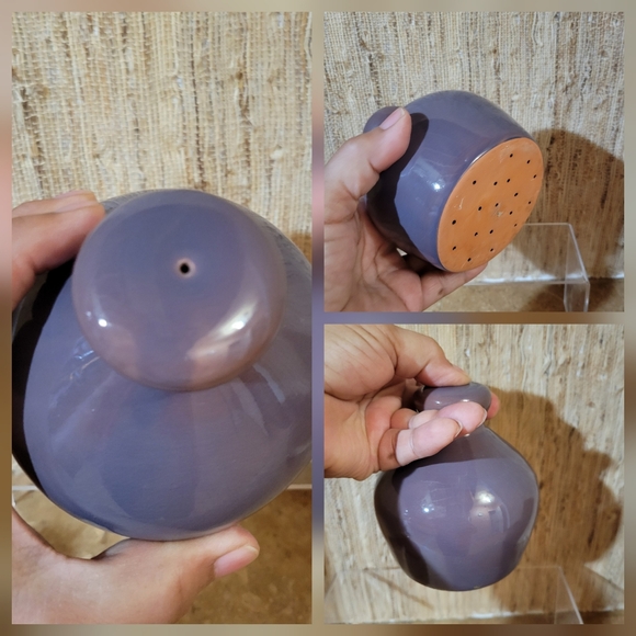 Art | Vintage Glazed Terracotta Watering Bell Thumb Pot Purple | Poshmark